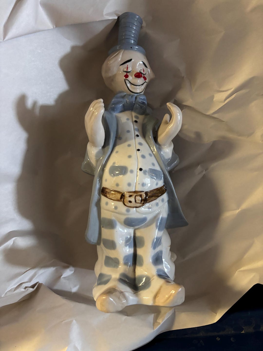 Vintage Clapping Clown Figurine - Etsy