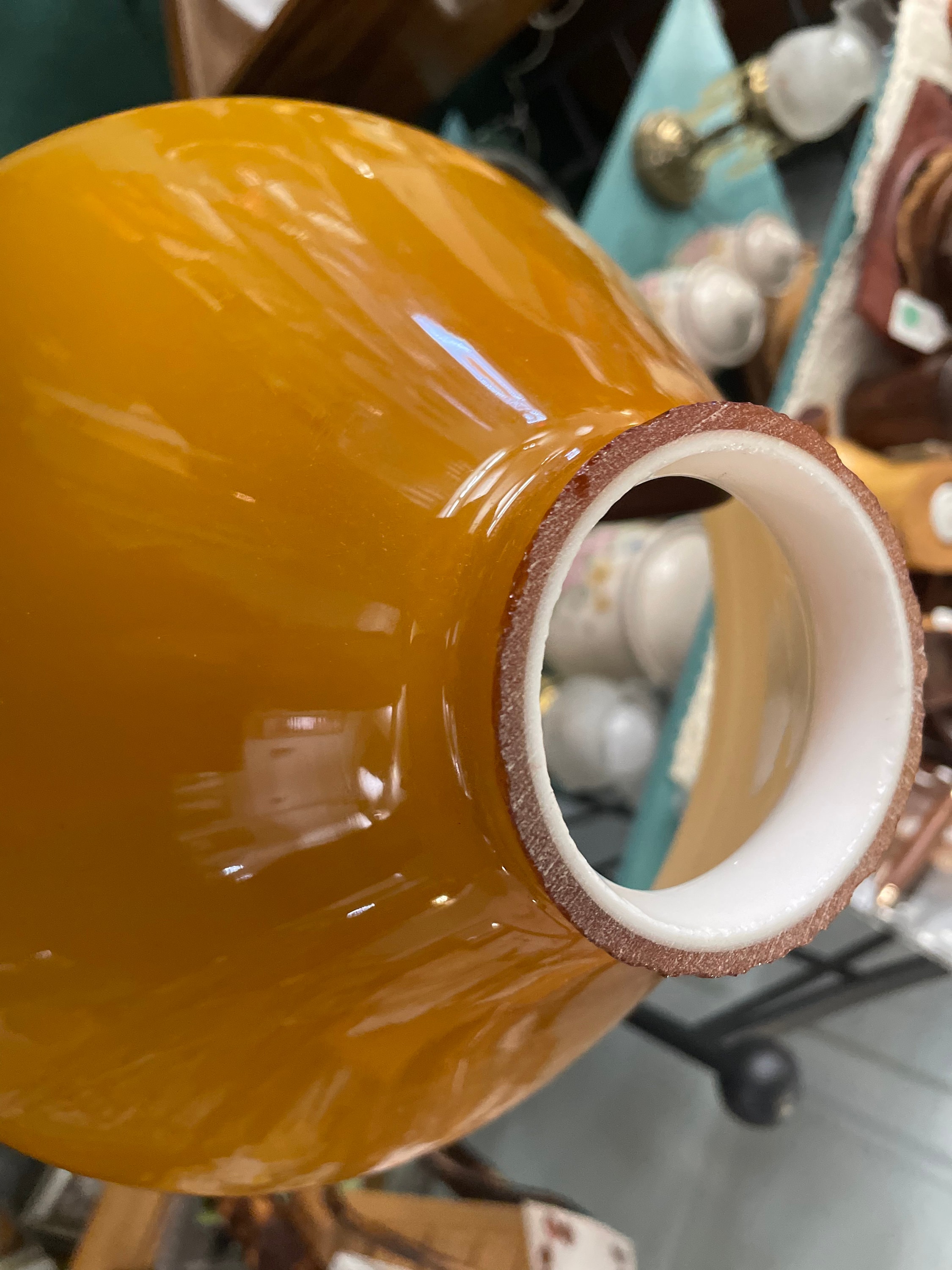 Vintage Mustard Yellow Lamp Shade - Etsy