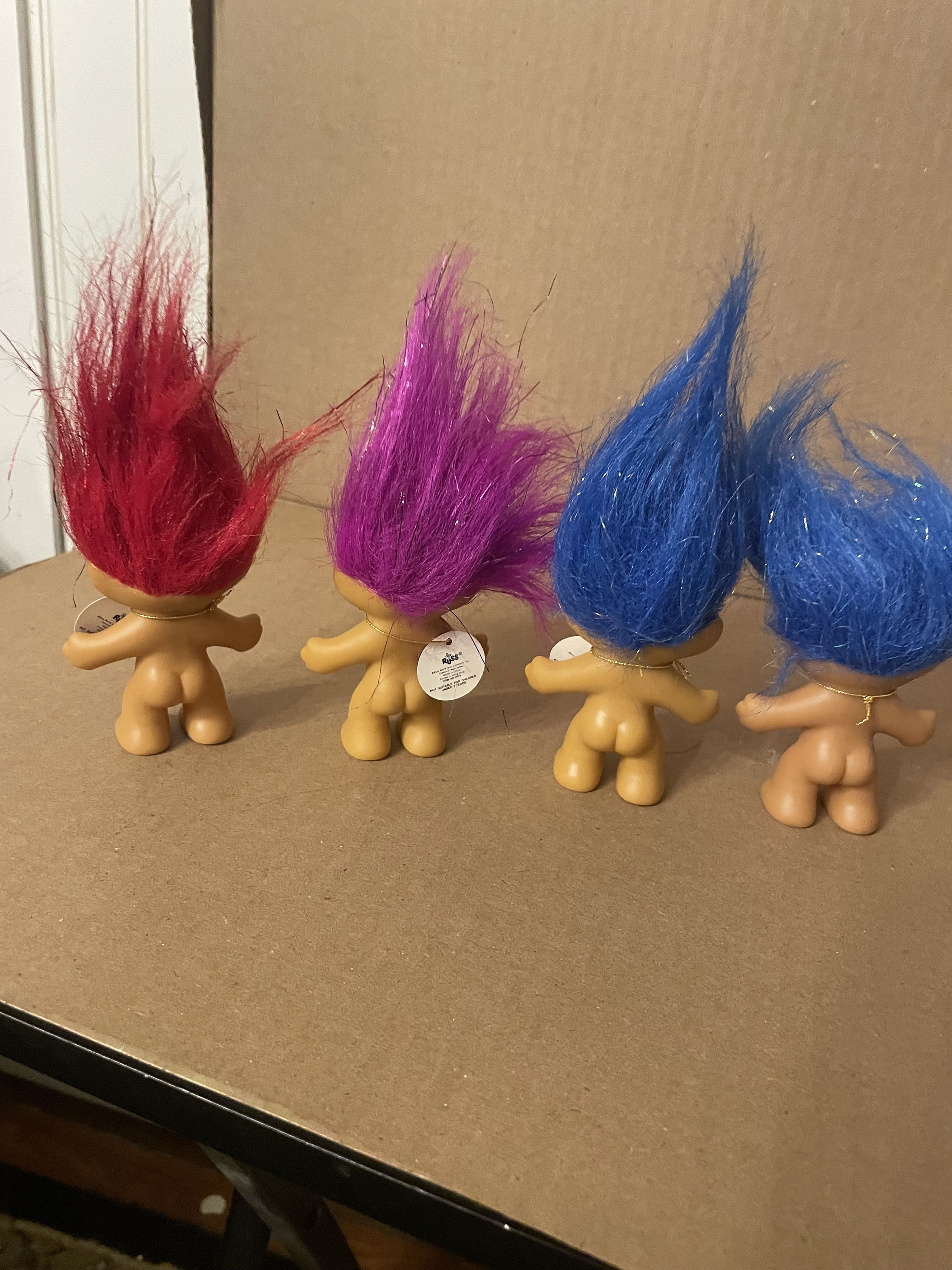 4 Sparkling Good Luck Trolls by Russ - Etsy