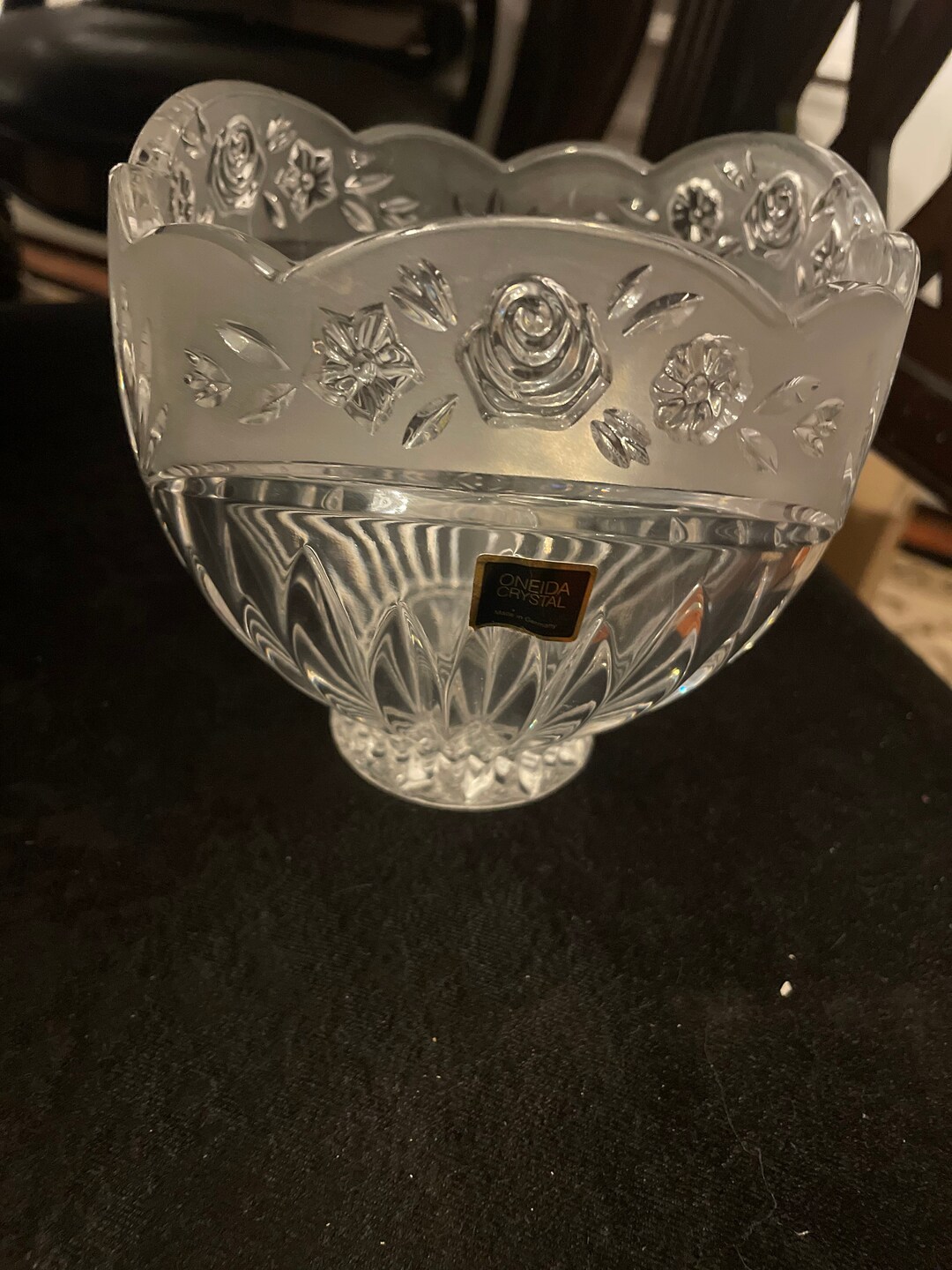 Oneida Crystal Rose Candy Bowl - Etsy