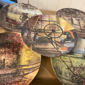 Set of 8 Country Nostalgia Collectors Plates - Etsy
