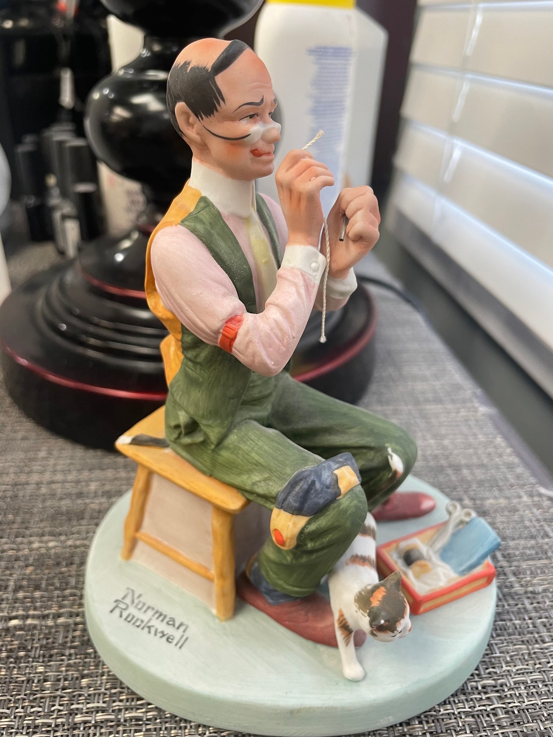 Norman Rockwell “man Threading a Needle” - Etsy