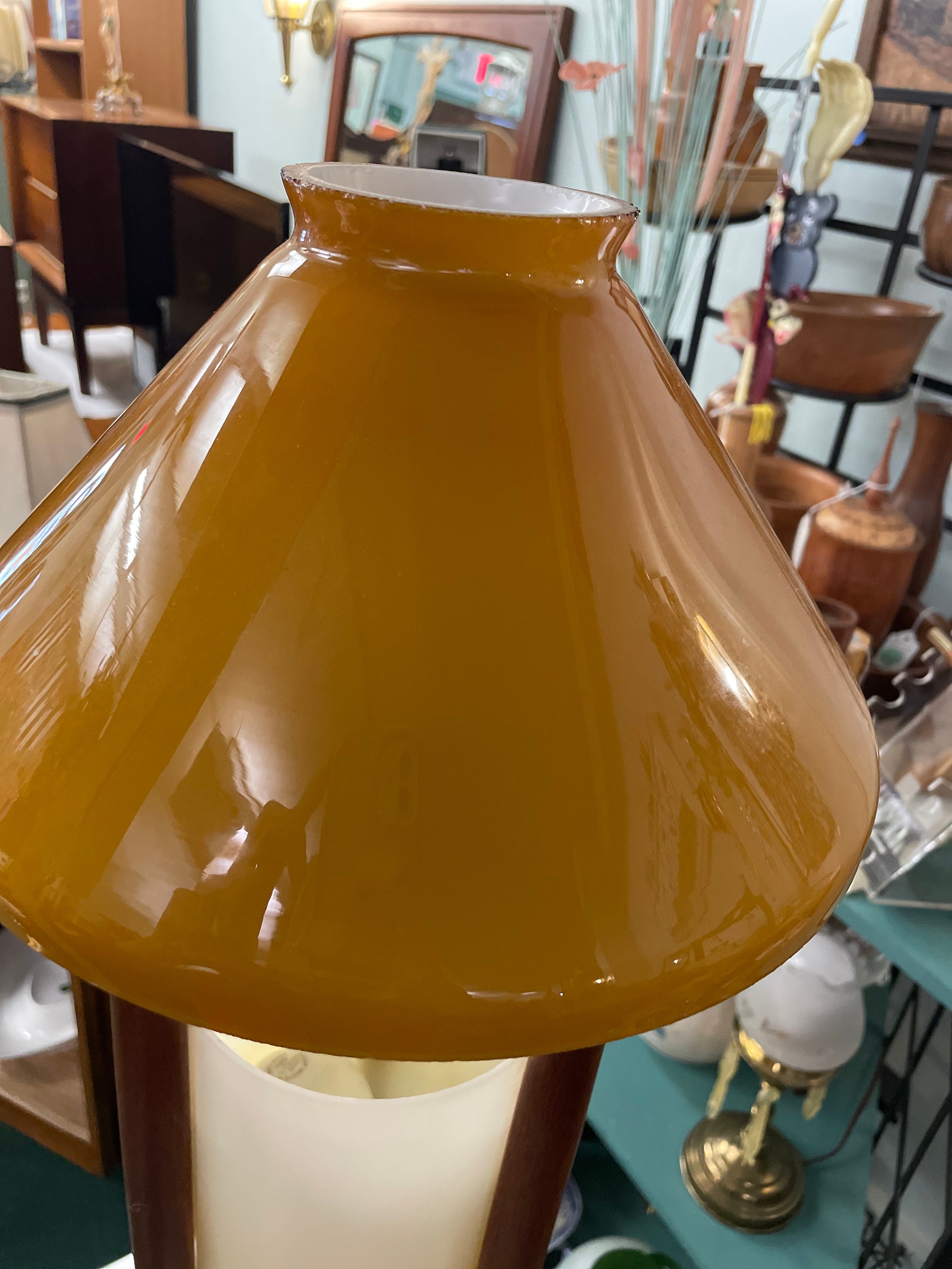 Vintage Mustard Yellow Lamp Shade - Etsy