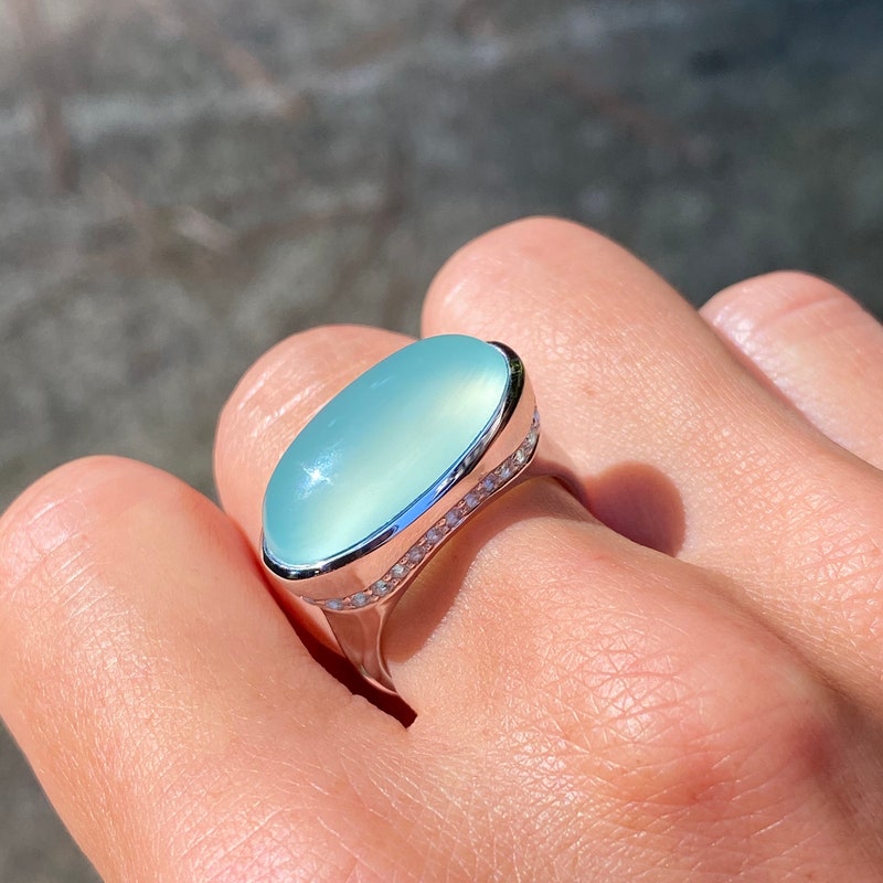 Chalcedony Ring - Etsy