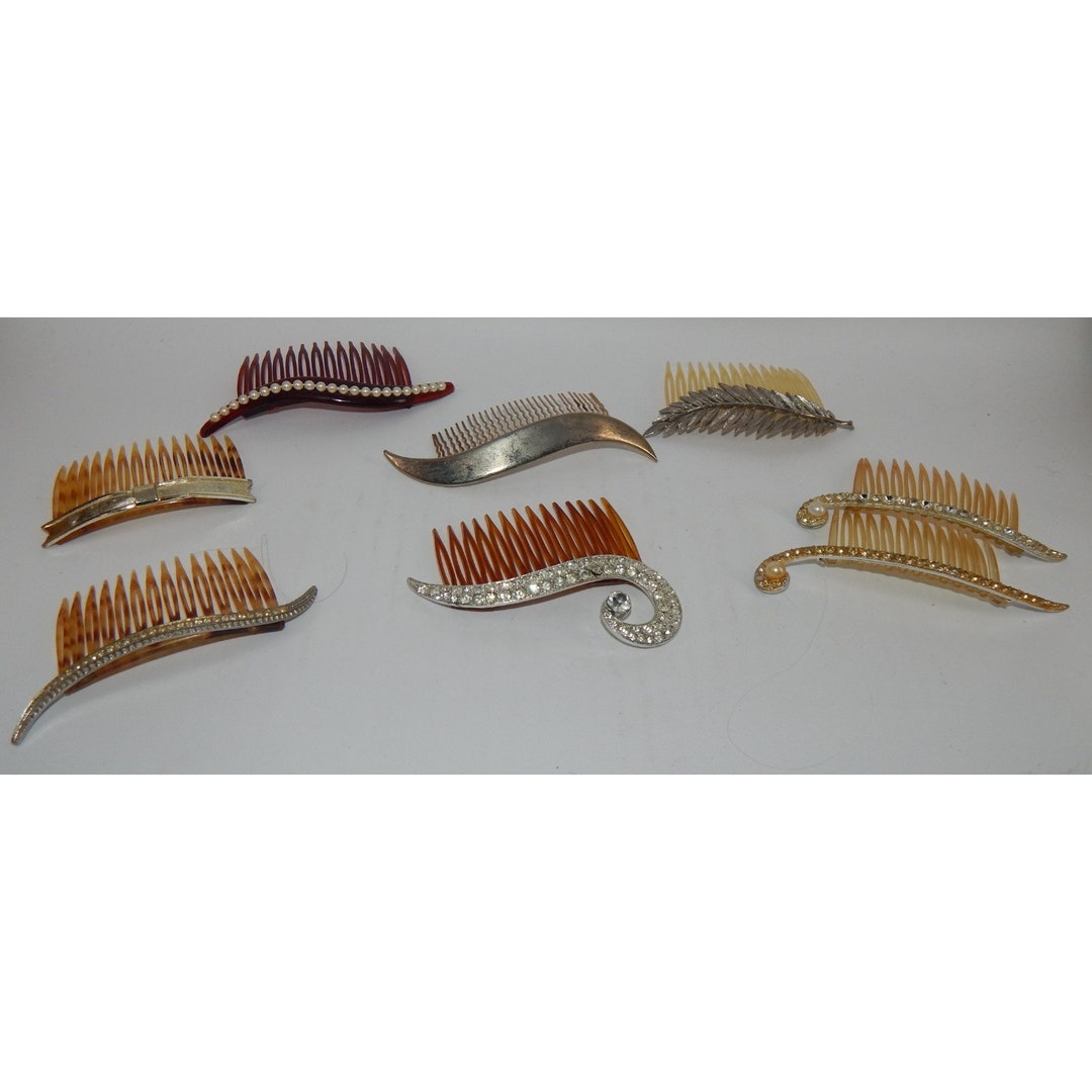 Lot of 19 Vintage Hair Clips Barets Pins Combs - Etsy