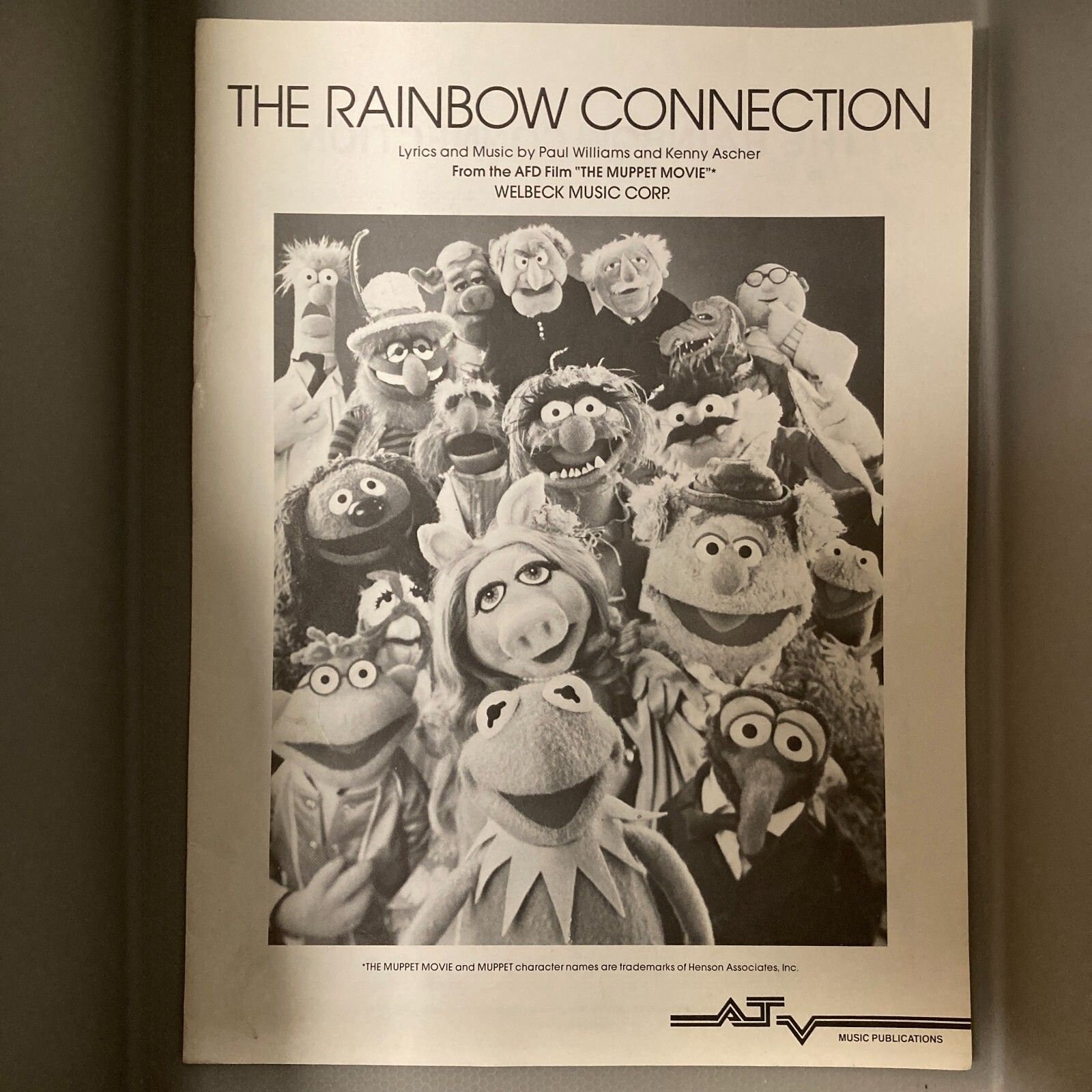 Vintage 1979 the Rainbow Connection Sheet Music From the Muppet Movie ...