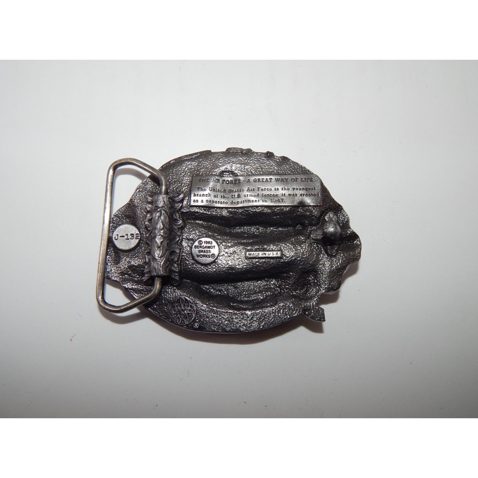 Vintage Air Force Belt Buckle, 1982 Bergamot Brass Works Belt Buckle ...