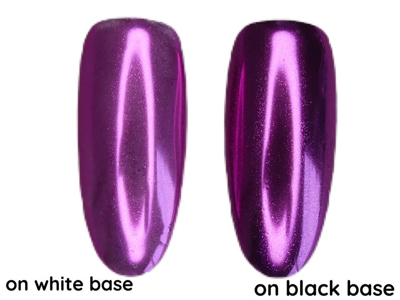 Dark Pink Chrome Powder for nail art Metallic pigment for | Etsy