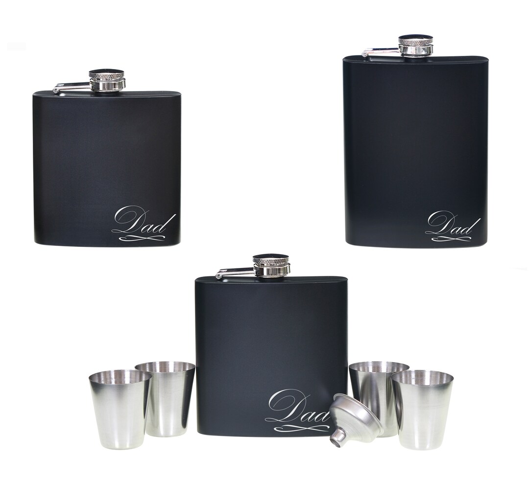 Personalised Corner Dad BLACK Hip Flasks 6oz or 8oz Hip Flasks - Etsy