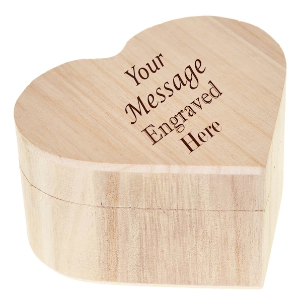 Wooden Heart Box - Etsy UK