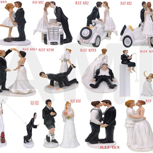 Wedding Cake Topper Bride and Groom Romantic Dance - Etsy UK
