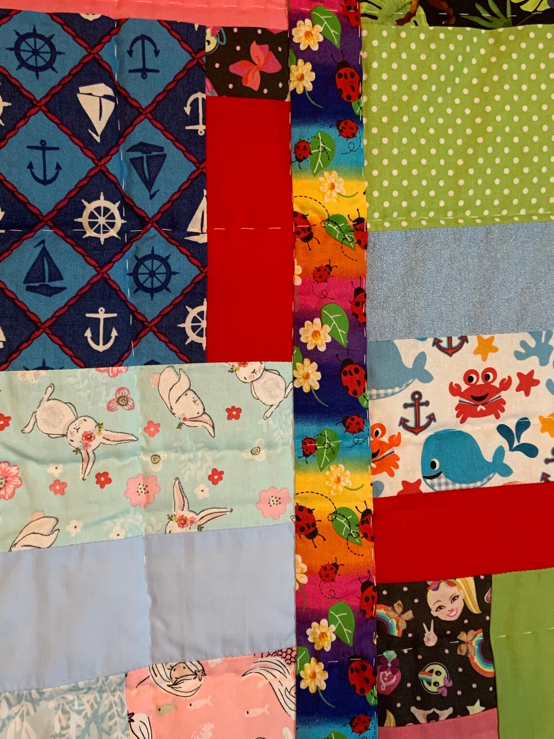 Baby Quilt, Toddler Quilt, Scrappy Quilt - Etsy