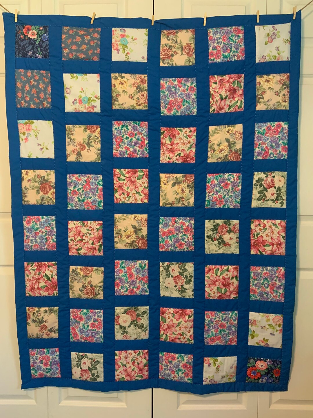 Handmade Quilt, Quilt With Flowers, Variety of Florals - Etsy