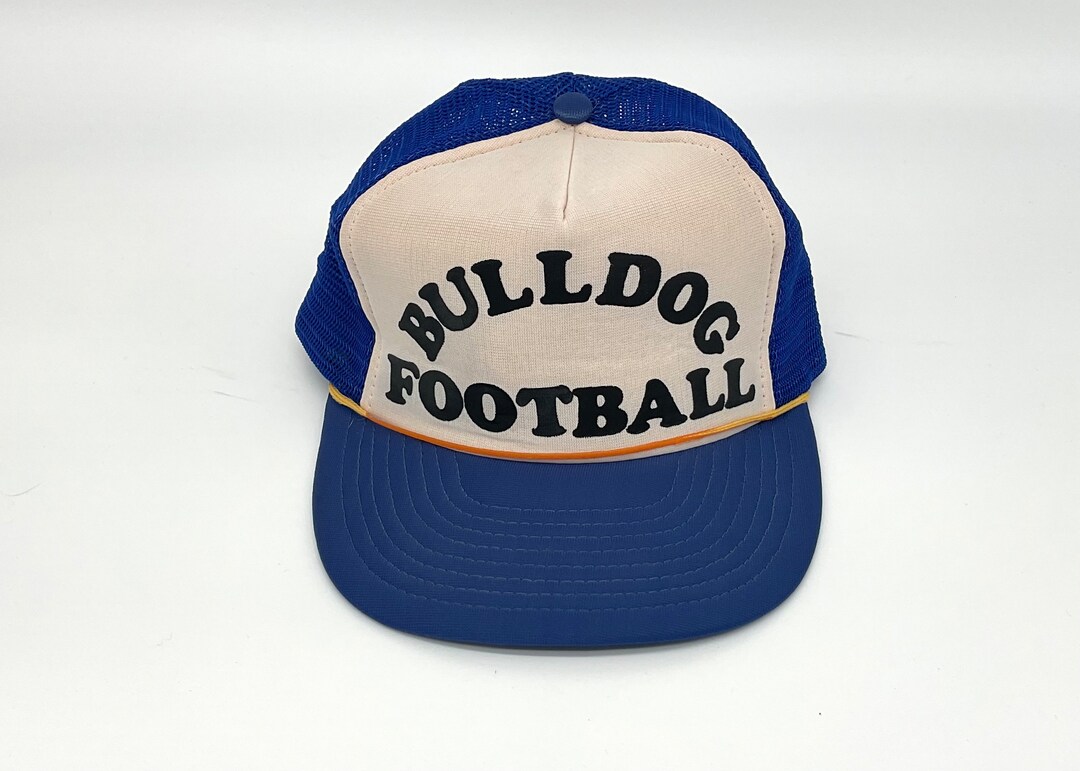 BULLDOGS Football BLUE Mesh Rope Trucker Style HAT Cap - Etsy