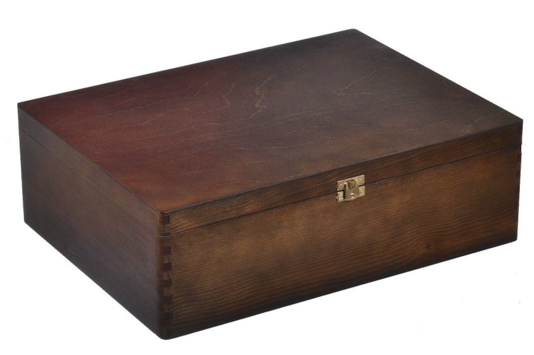 Braune Holzbox 40x30x13.5cm, Hochzeit Weihnachten Geschenk Aus ...