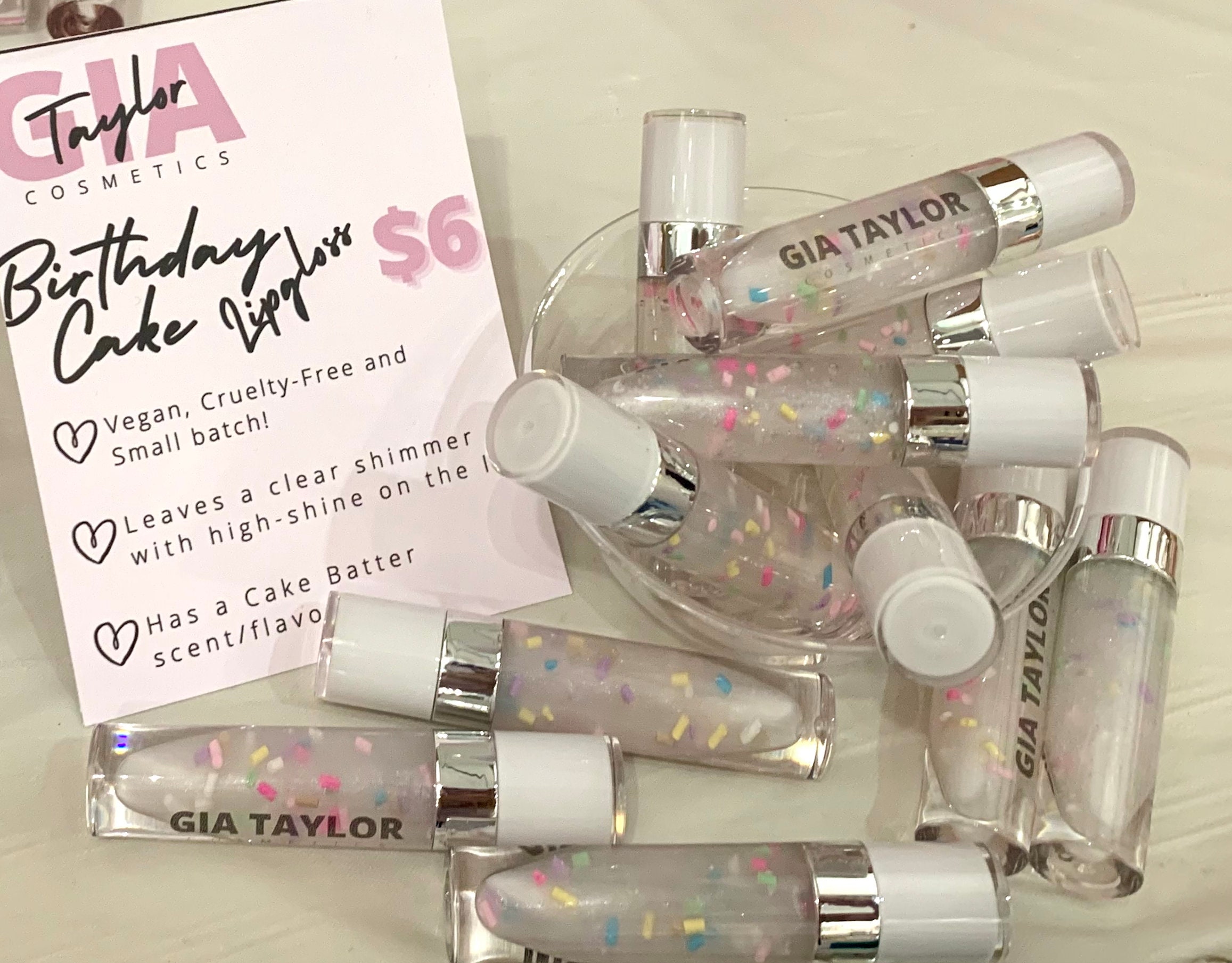 Birthday Cake Gloss Cake Batter Gloss Clear Shimmer Gloss - Etsy