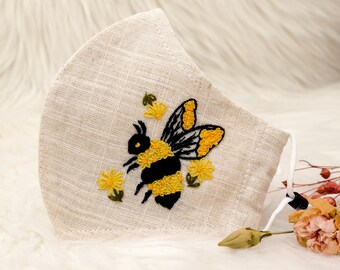 Embroidered Face Mask | Etsy