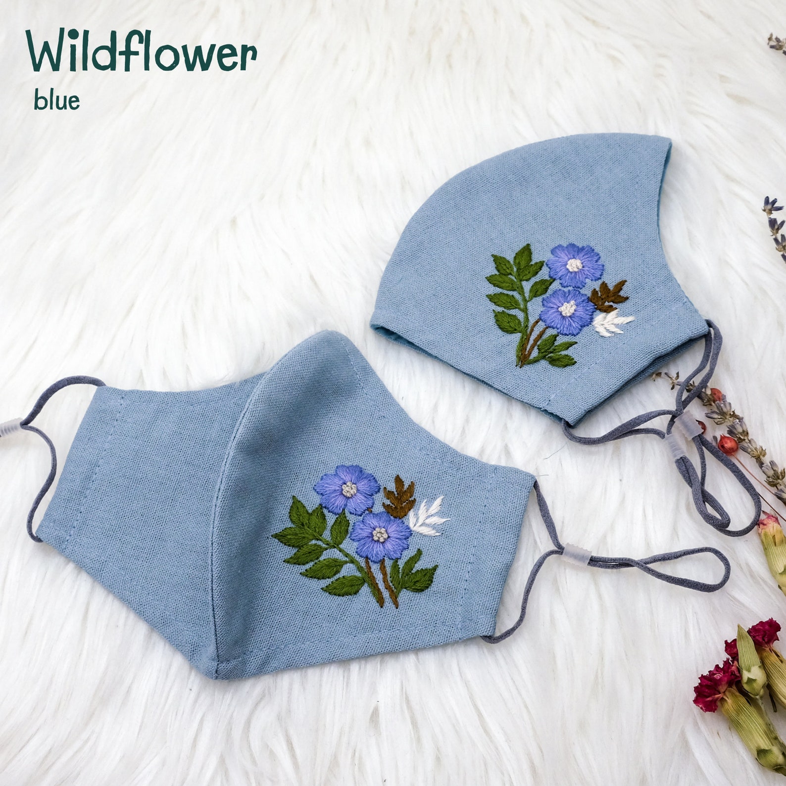 Cute Face Mask Unique Animal Face Mask Hand Embroidered Face - Etsy