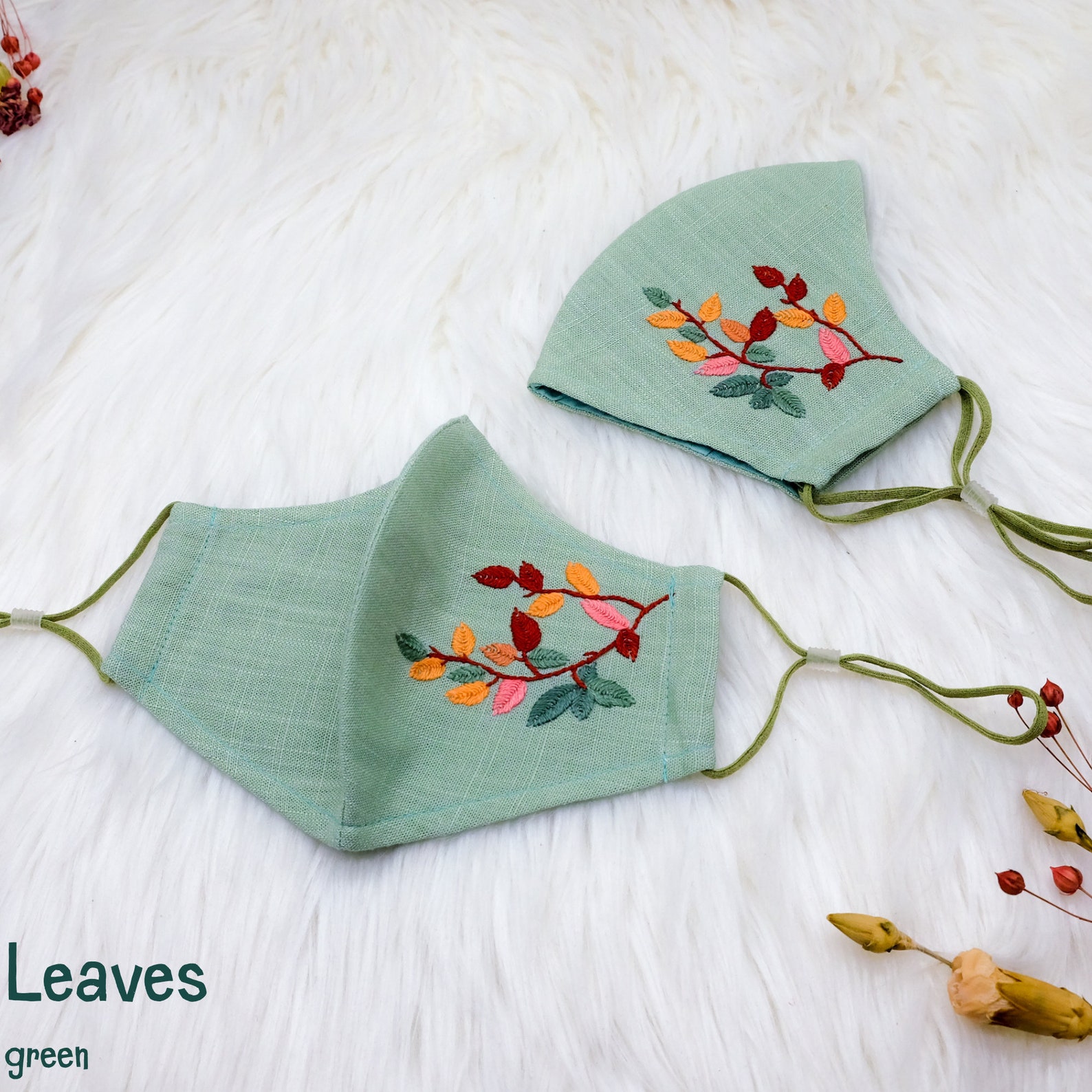 Cute Face Mask Unique Animal Face Mask Hand Embroidered Face - Etsy