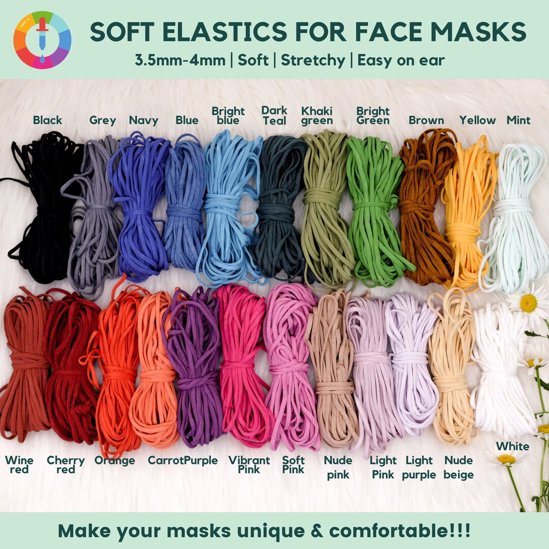 Soft Elastic for Face Mask Multi Colour Elastic for Face - Etsy Canada