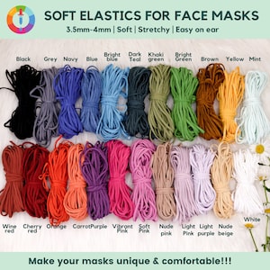 Soft Elastic for Face Mask Multi Colour Elastic for Face - Etsy Canada