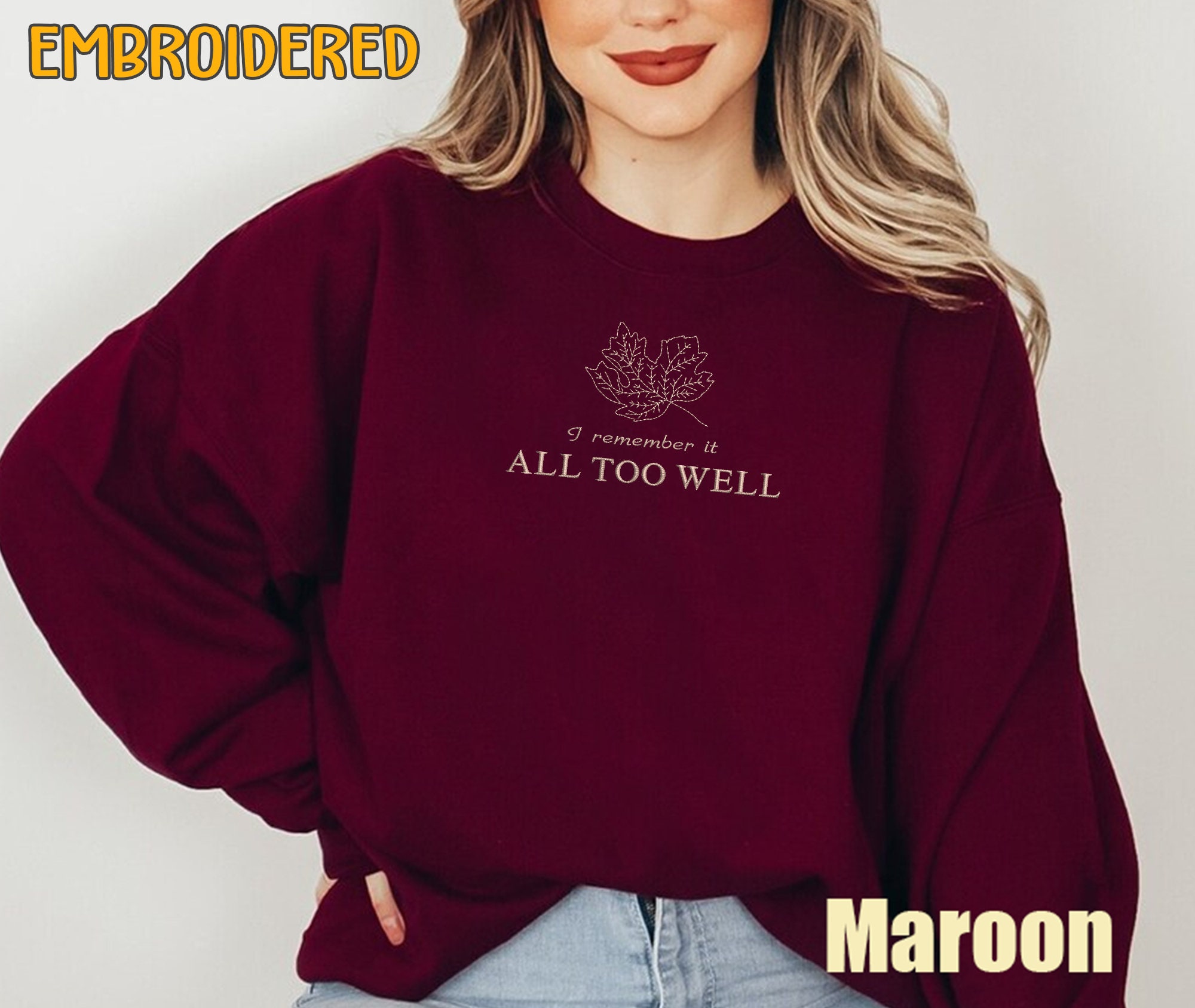 All Too Well Embroidered Sweatshirt | TS Eras inspired sweatshirt, Tour ...