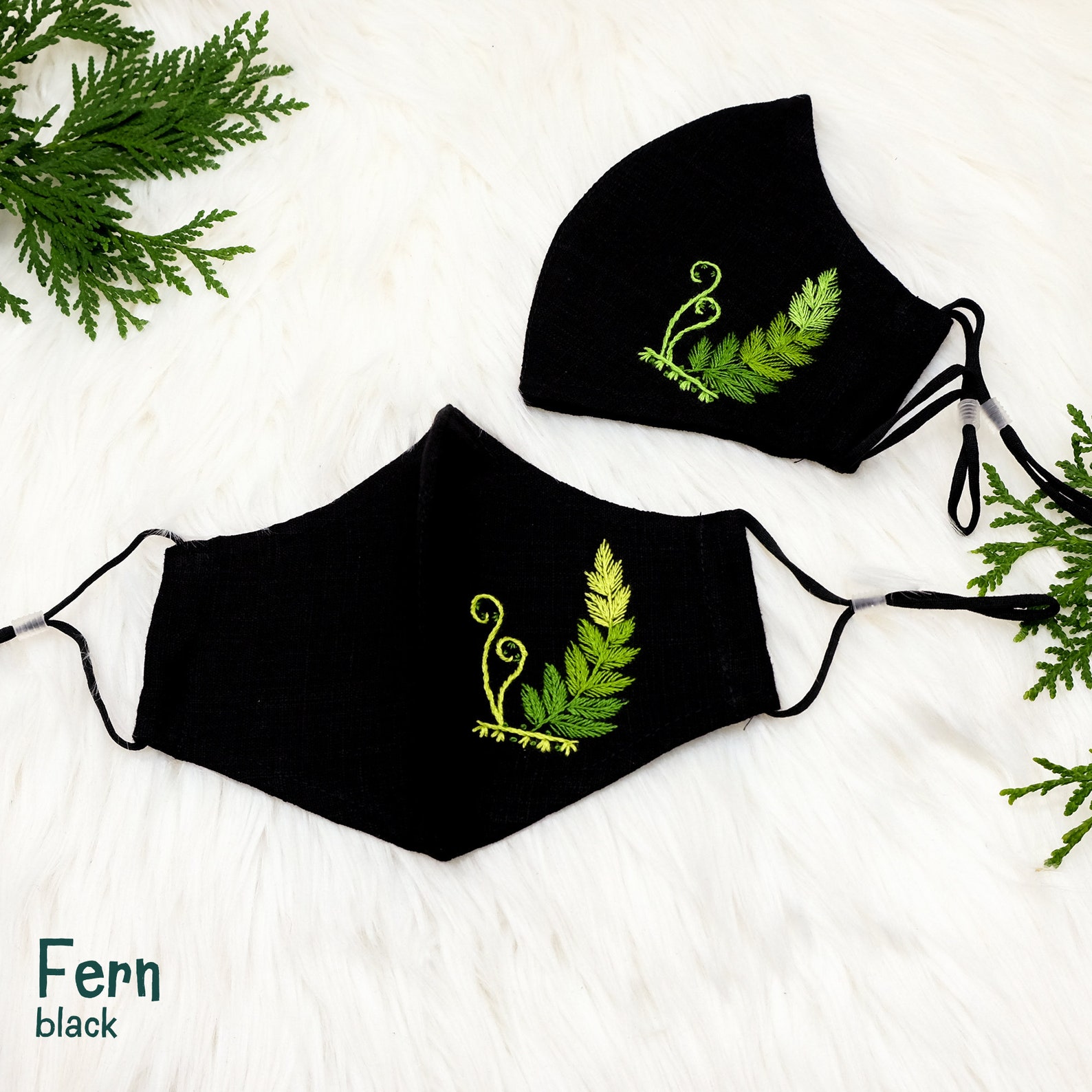 Cute Face Mask Unique Animal Face Mask Hand Embroidered Face - Etsy