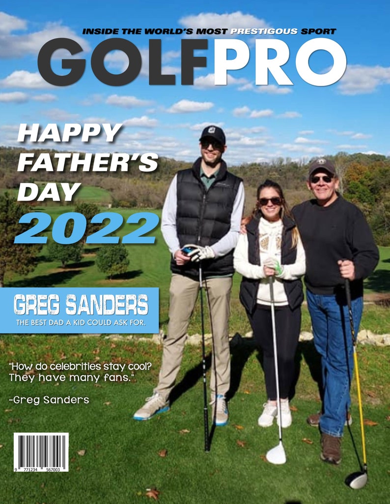 Custom Magazine Cover Father's Day Kids - Etsy