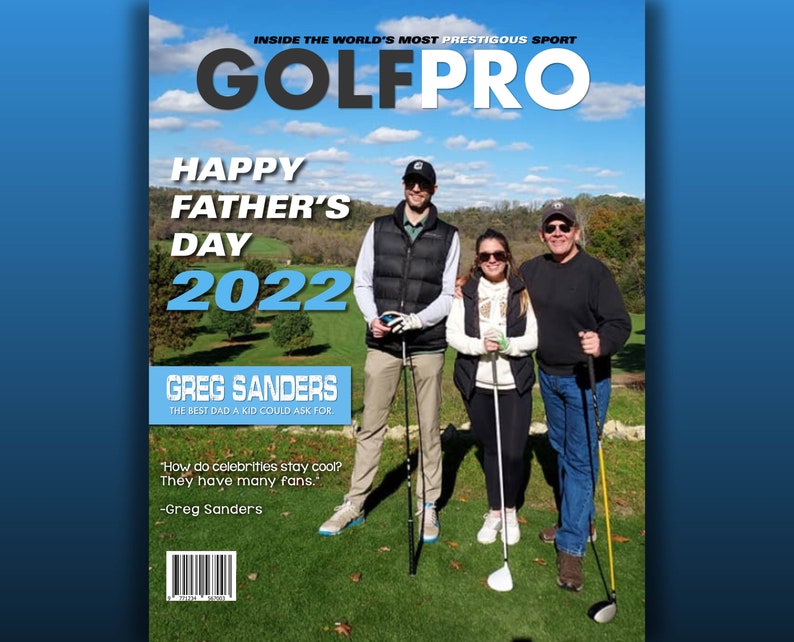 Custom Magazine Cover Father's Day Kids - Etsy