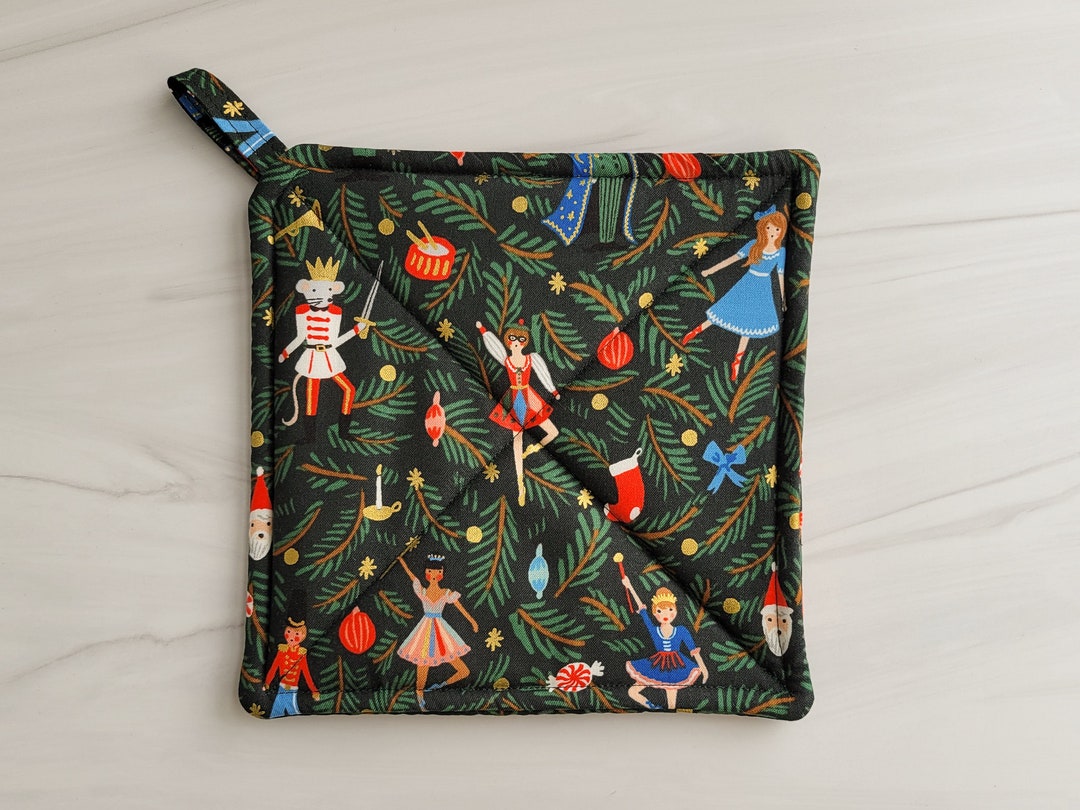 Handmade Rifle Paper Co Pot Holder, Rifle Paper Potholder, Nutcracker Pot Holder, Ballet Pot ...