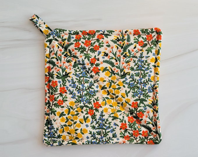 New! Rifle Paper Co Pot Holder, Rifle Paper Potholder, Handmade ...