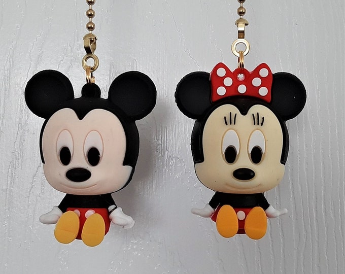 Mickey Mouse & Minnie Mouse Ceiling Fan and Light Pulls Disney - Etsy