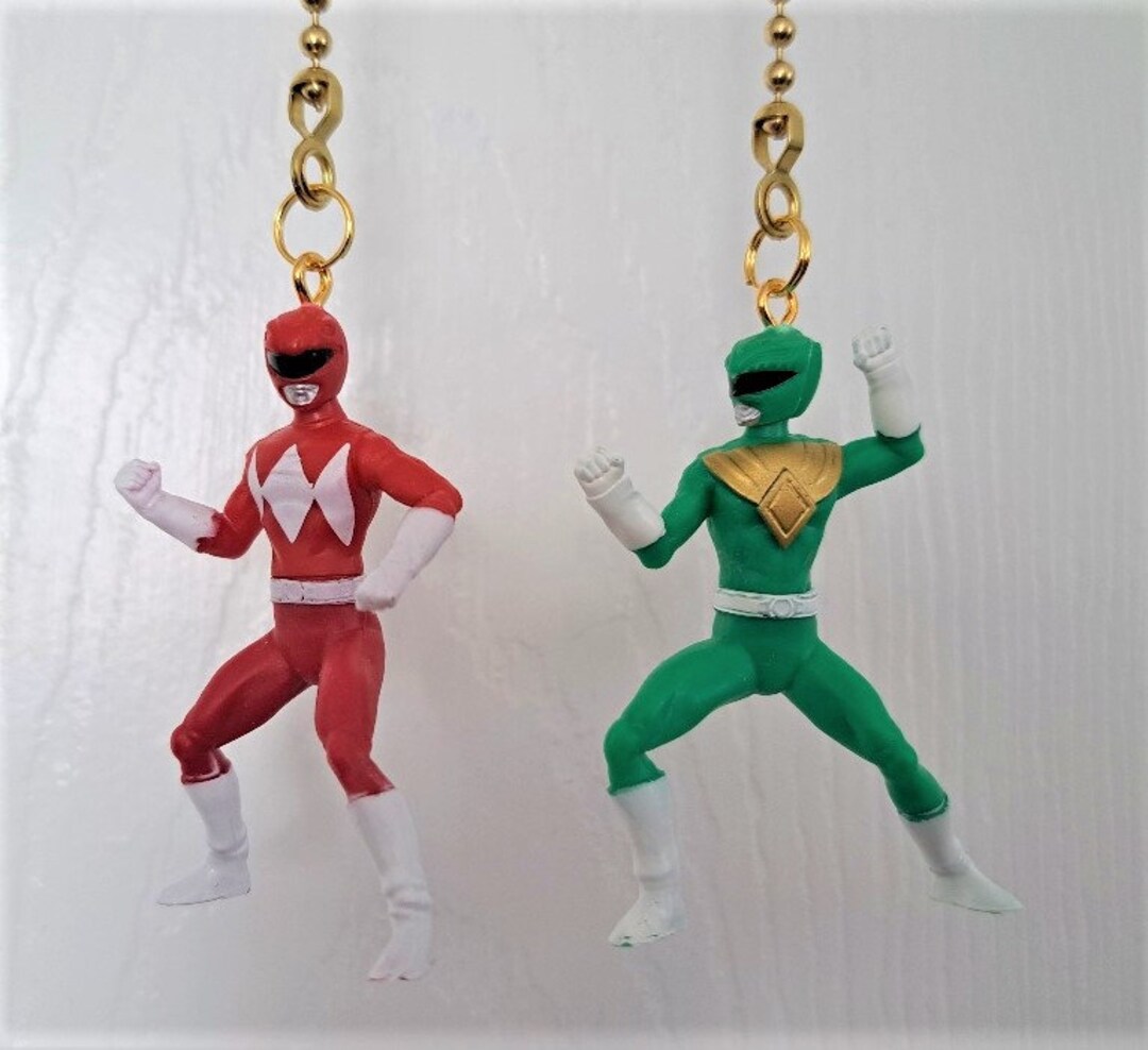 Green & Red Power Rangers Ceiling Fan and Light Pulls - Etsy