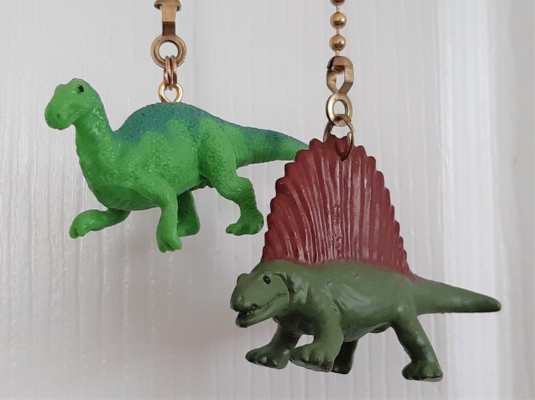 Dinosaur Ceiling Fan and Light Pulls Iguanodon & Dimetrodon - Etsy