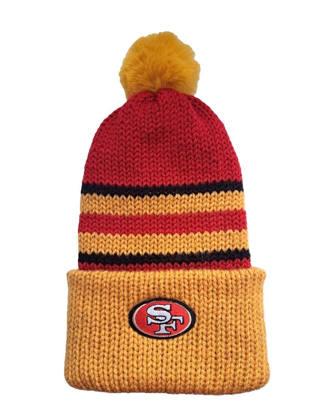 San Francisco 49ers Double Thick Knit Hat, Beanie Hat With Cuff & With ...