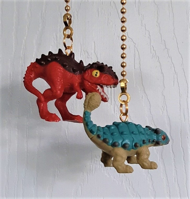 Carnotaurus & Ankylosaurus Dinosaur Ceiling Fan and Light - Etsy