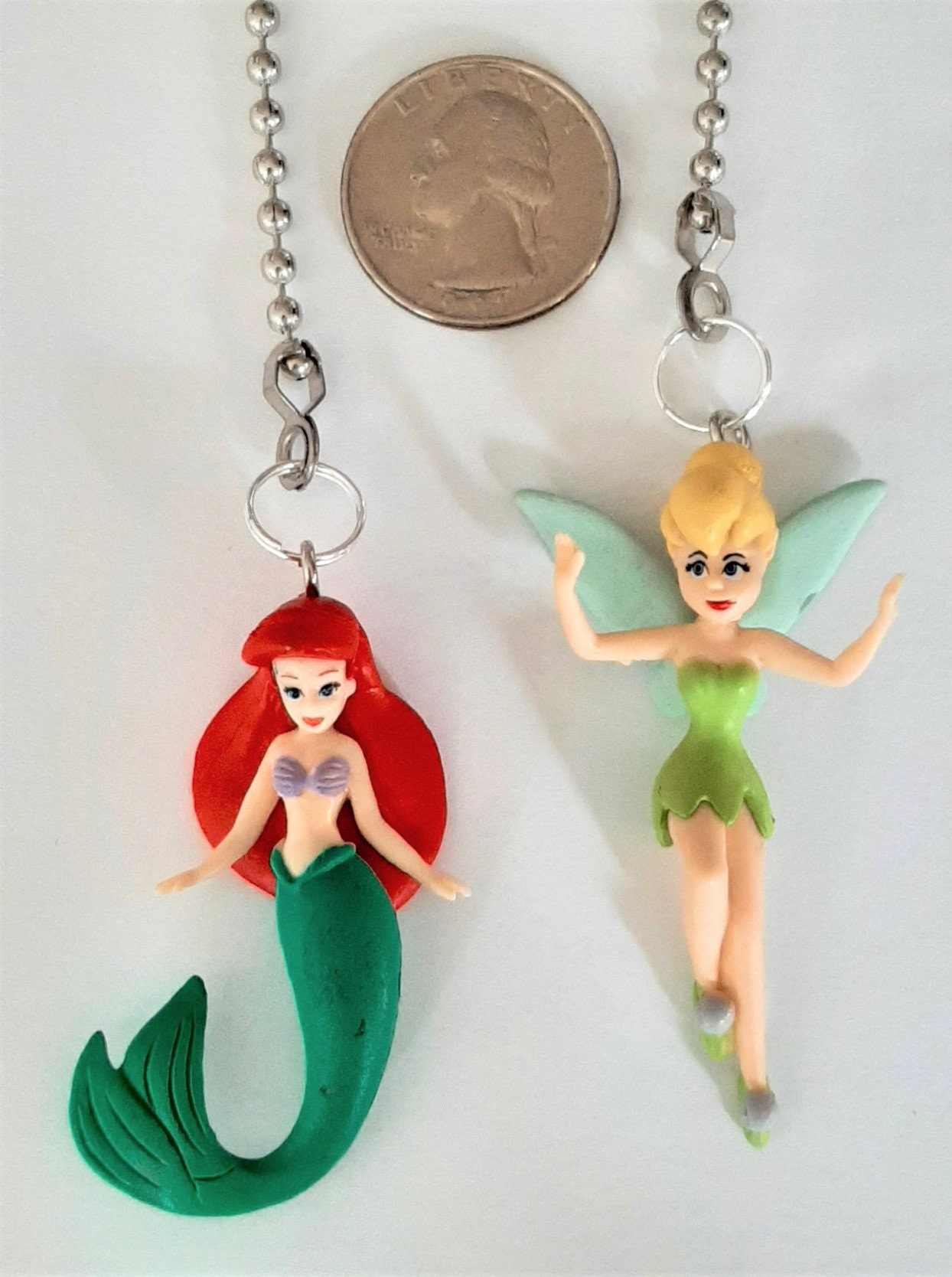 Tinker Bell & Ariel Little Mermaid Ceiling Fan and Light Pulls - Etsy