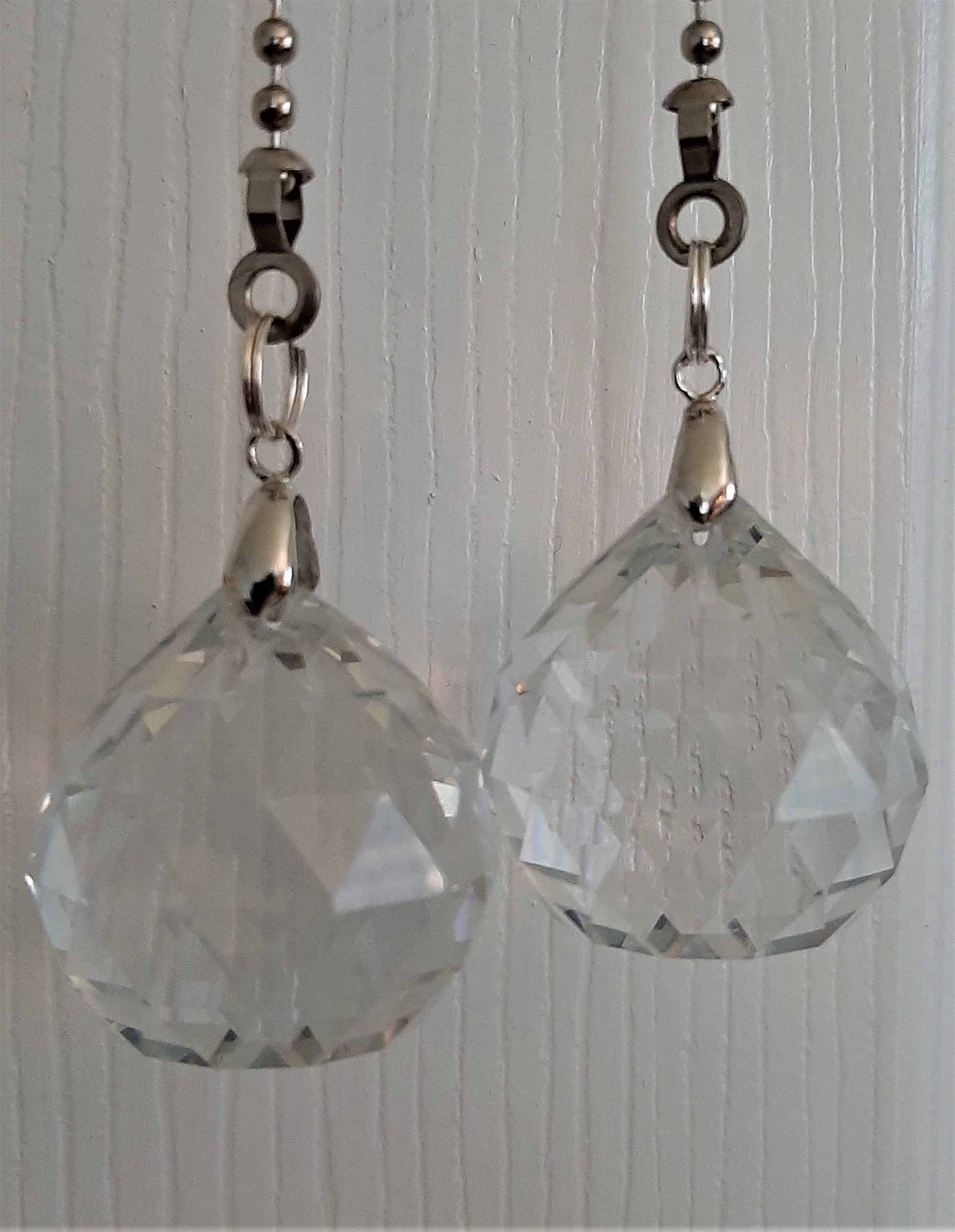 Faceted Crystal Ball Ceiling Fan and Light Pulls - Etsy