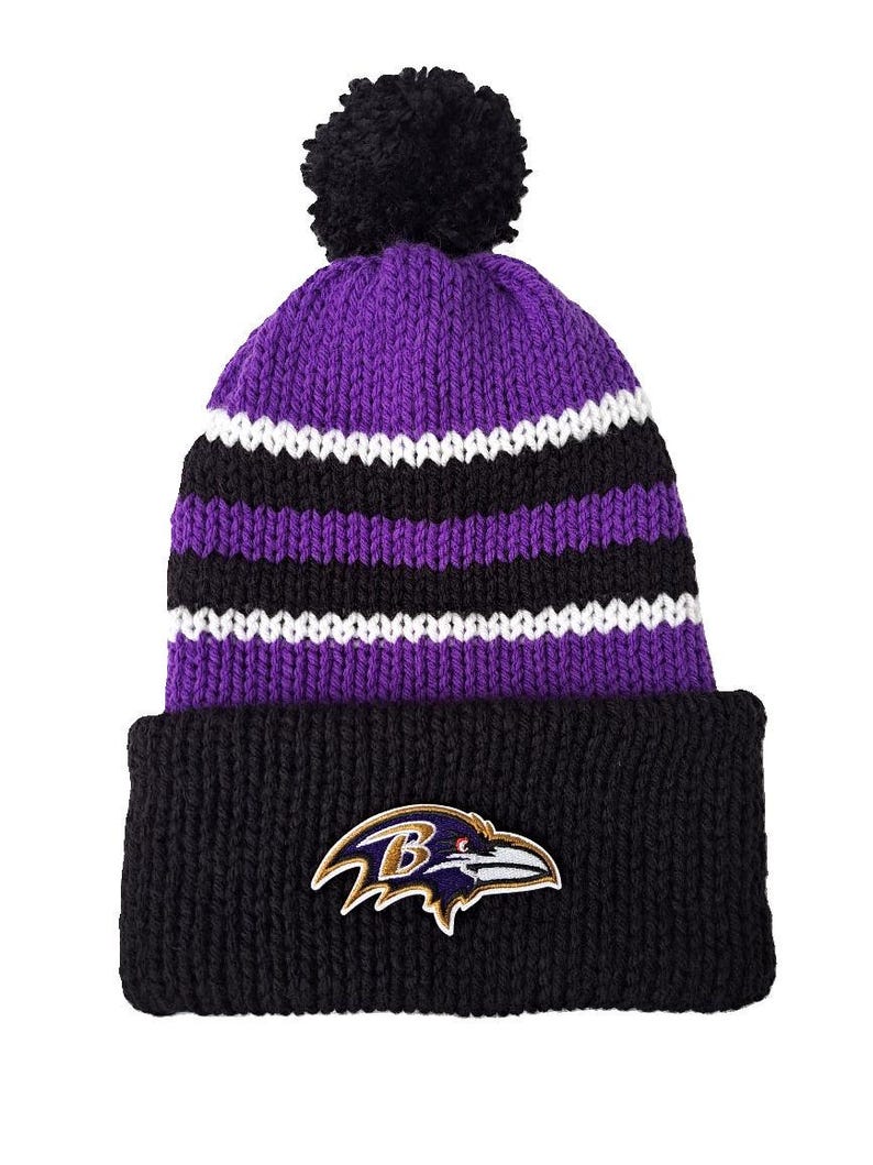 Baltimore Ravens Double Thick Knit Hat, Beanie Hat With Cuff & With or ...