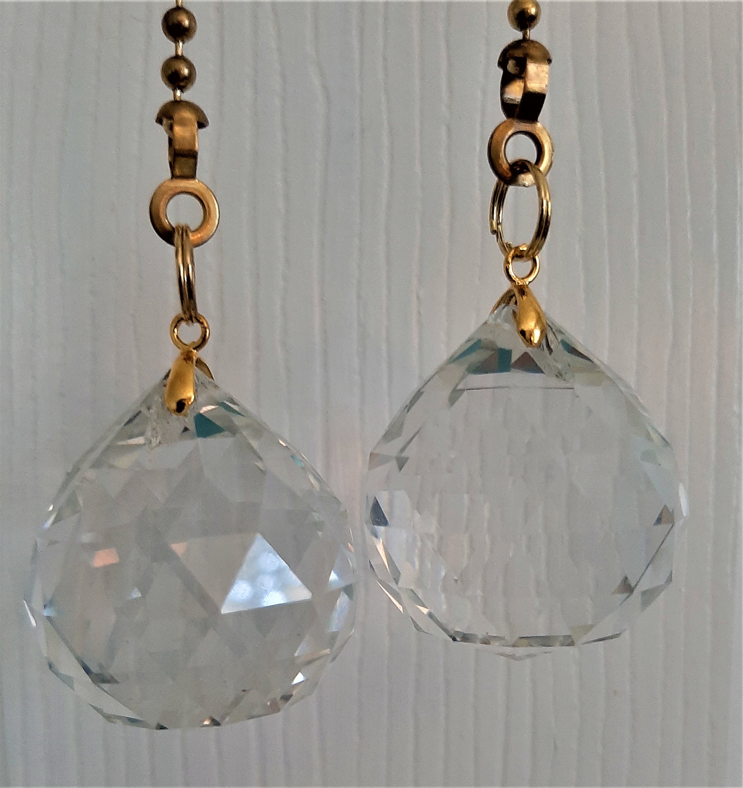Faceted Crystal Ball Ceiling Fan and Light Pulls - Etsy