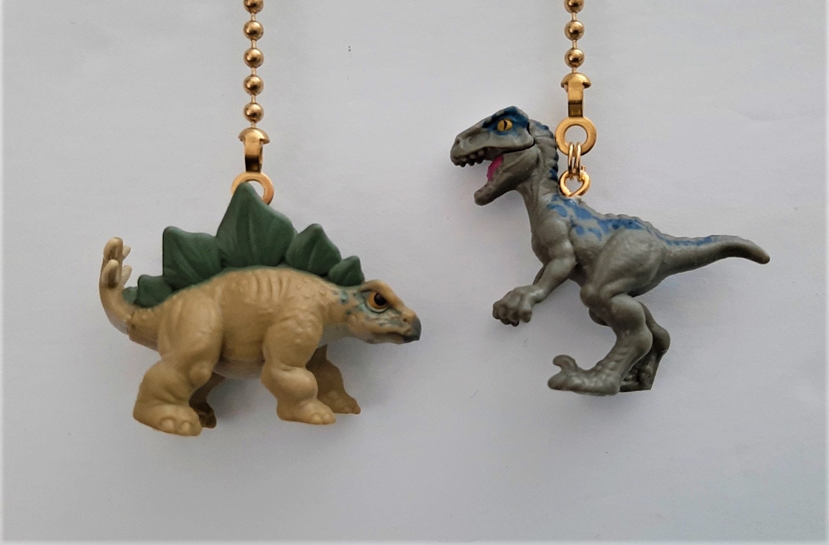 Stegosaurus & Velociraptor Dinosaur Ceiling Fan and Light - Etsy Canada