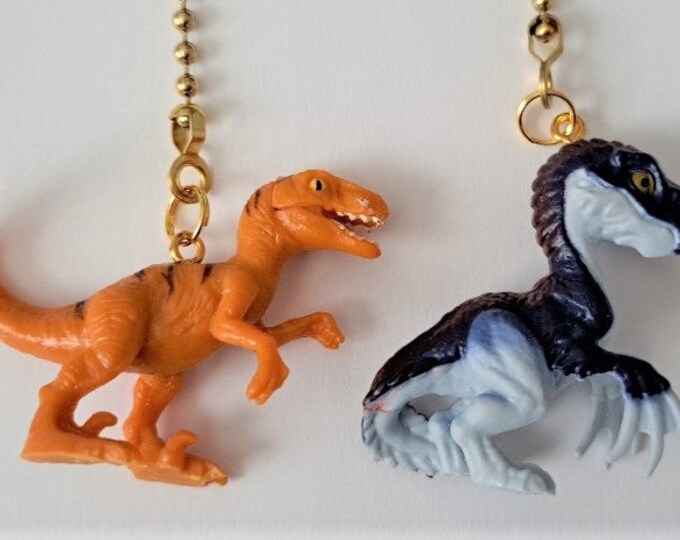 Atrociraptor & Therizinosaurus Dinosaur Ceiling Fan and Light Pulls ...