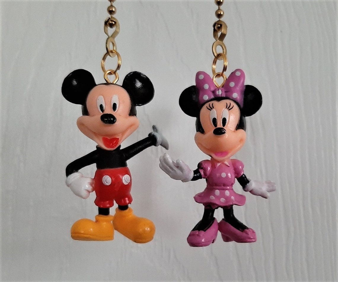 Mickey Mouse & Minnie MOUSE Ceiling Fan and Light Pulls Disney - Etsy