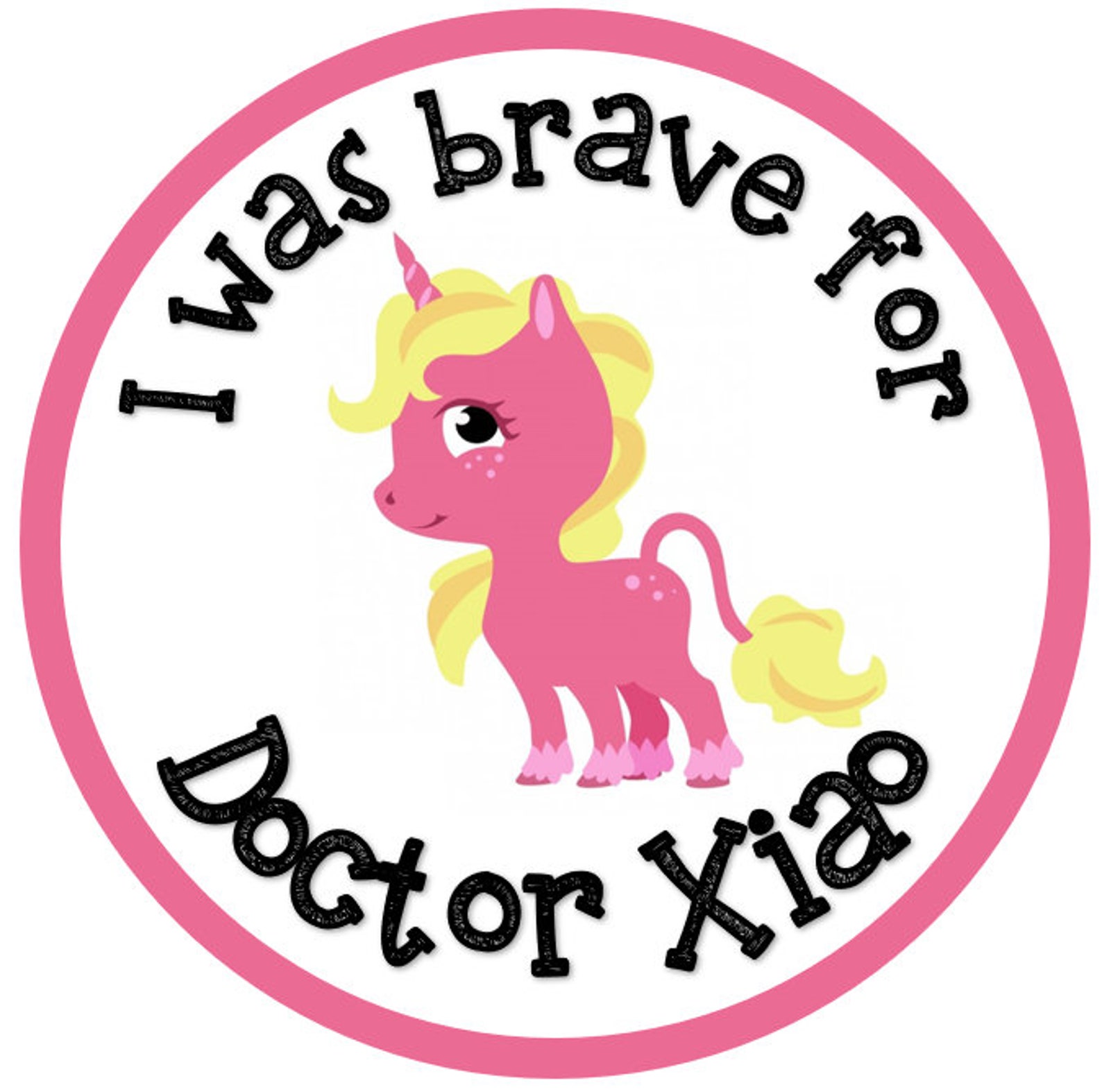 I Was Brave Doctor Reward Stickers Personalised Doctors | Etsy