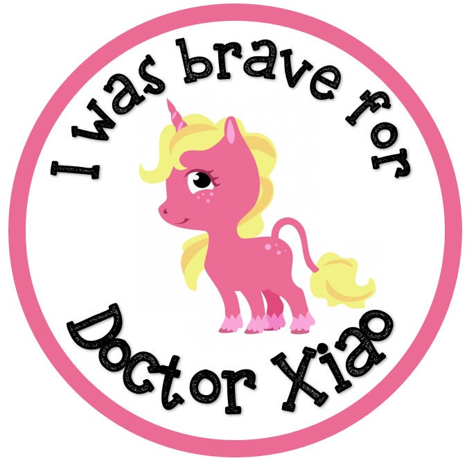 I Was Brave Doctor Reward Stickers Personalised Doctors | Etsy