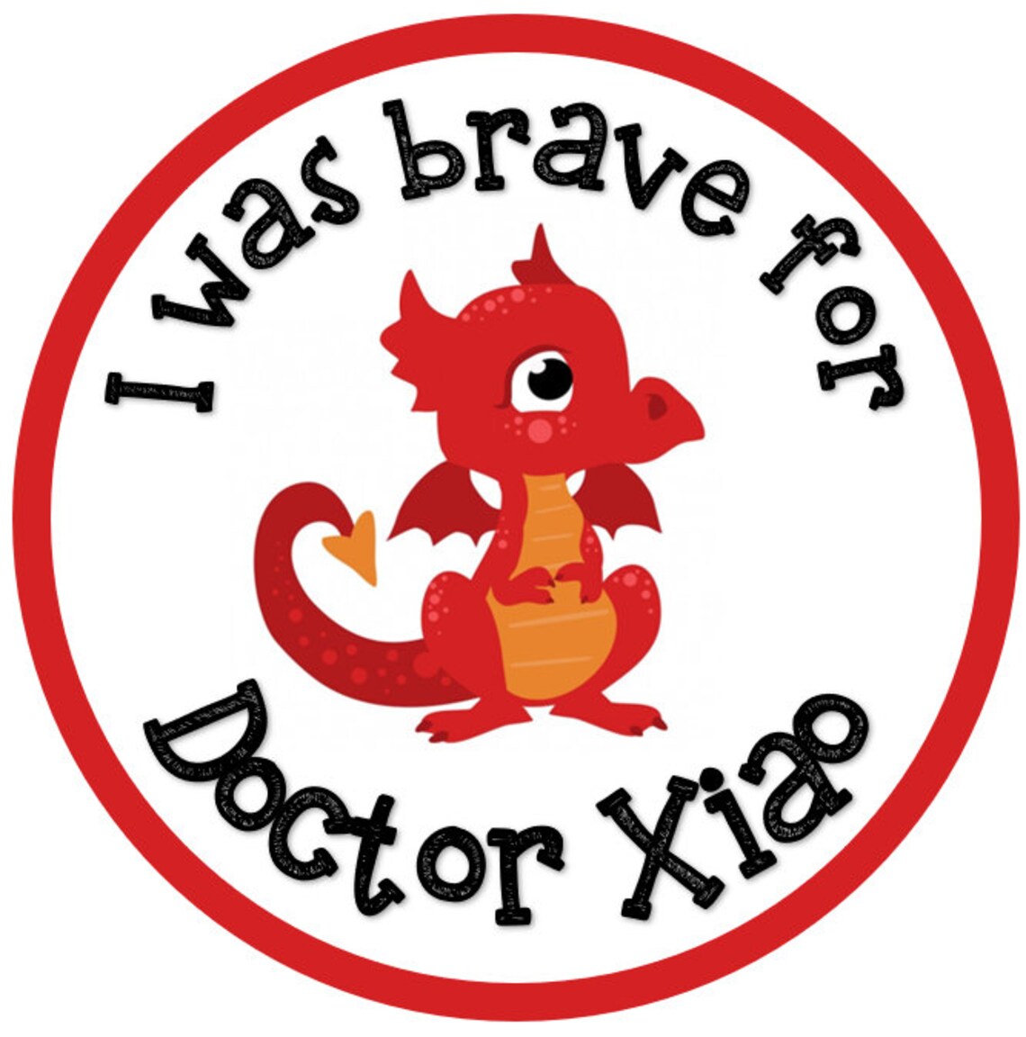 I Was Brave Doctor Reward Stickers Personalised Doctors | Etsy