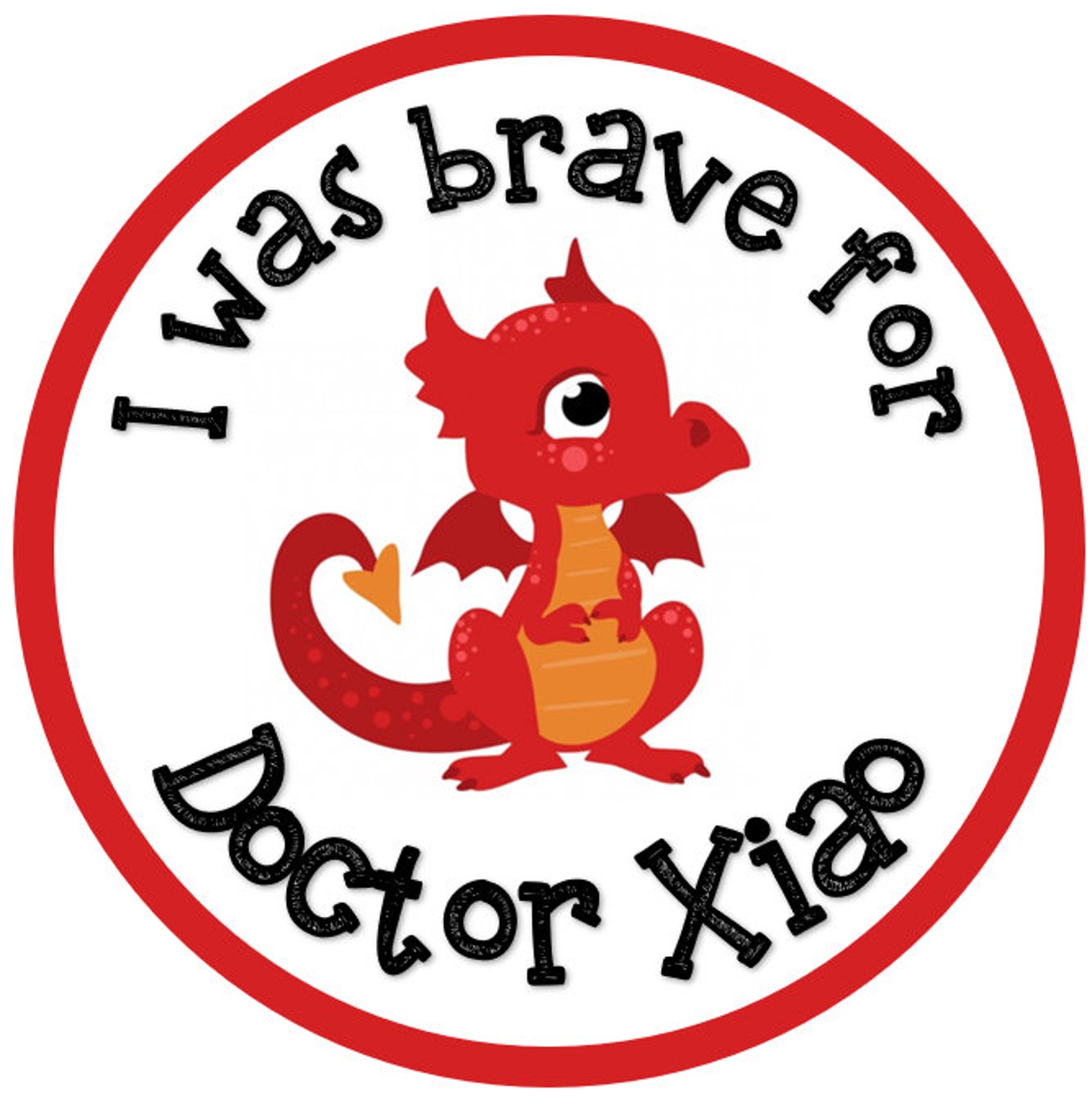 I Was Brave Doctor Reward Stickers Personalised Doctors | Etsy