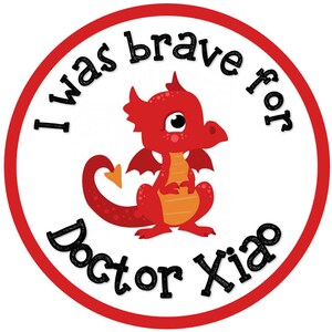 I Was Brave Doctor Reward Stickers Personalised Doctors Stickers Brave ...