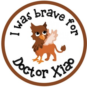 I Was Brave Doctor Reward Stickers Personalised Doctors | Etsy