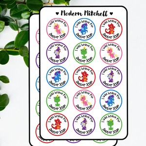 I Was Brave Doctor Reward Stickers Personalised Doctors Stickers Brave ...